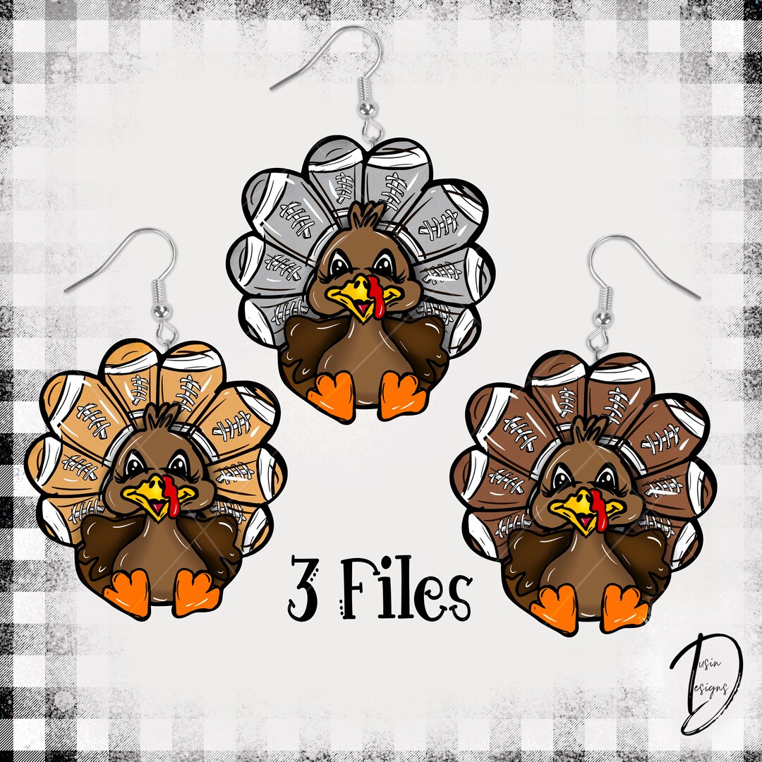 Turkey Football Earring PNG, Turkey Png, Turkey Door Hanger , Cheetah ...