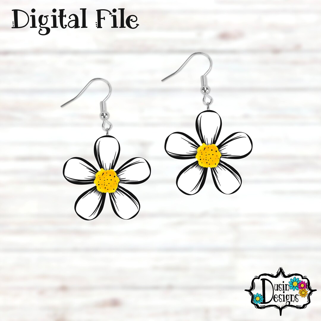 Hippie Flower PNG, Daisy Pnng, Daisy Flower Earring Png - Etsy