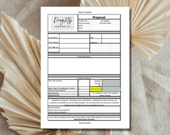 Fencing Estimate Template, Fence Quote Template, Fence Proposal ...