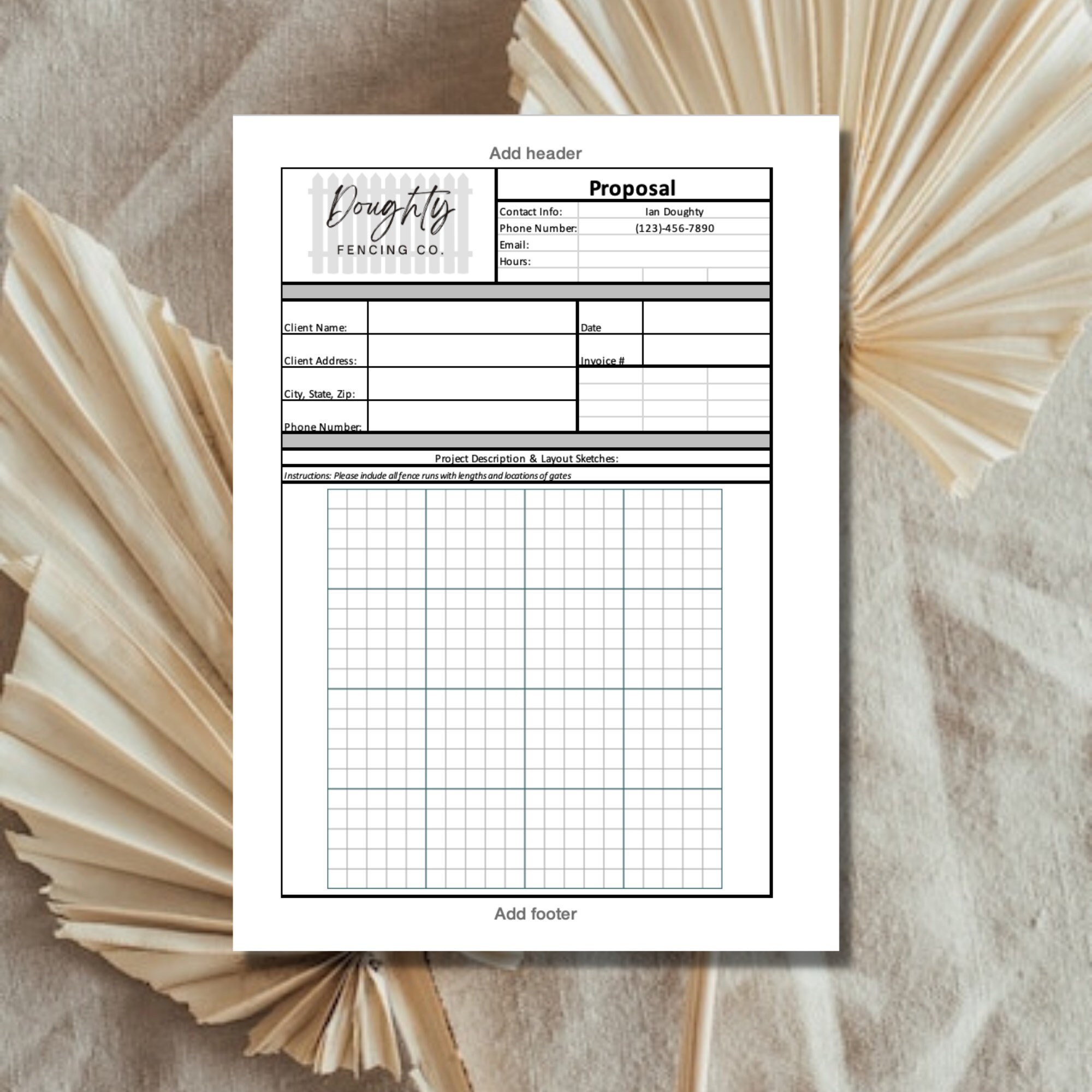 Fencing Estimate Template, Fence Quote Template, Fence Proposal ...