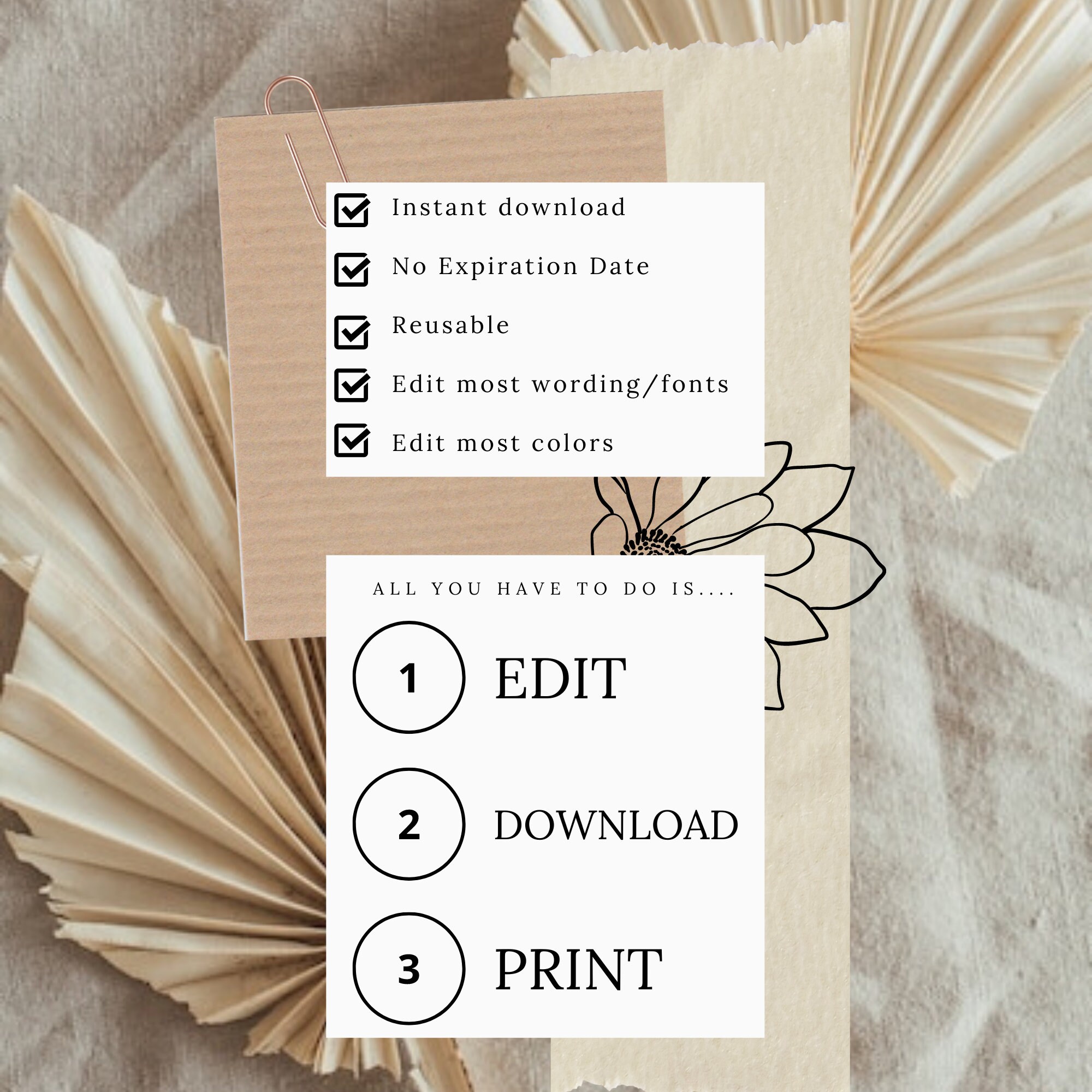 MJP Monogram Miller Lite Crest 5 X 7 Editable Template - Etsy