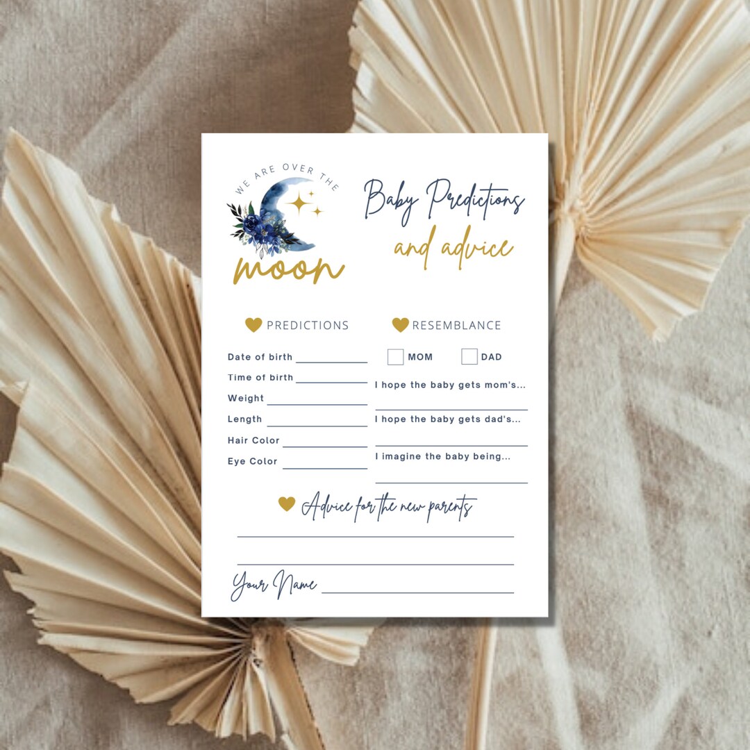 Baby Game Predictions From Mom and Dad | Printable Template | Instant ...