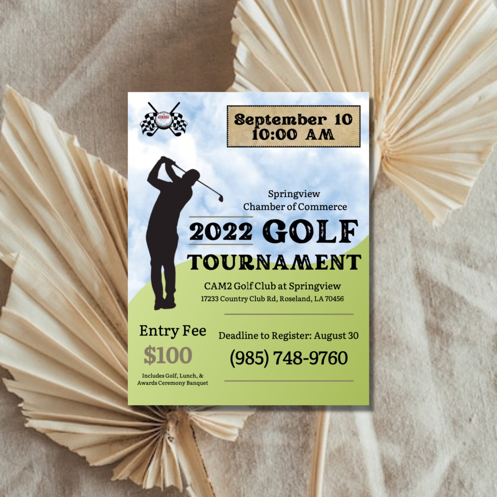 Golf Tournament Event Invitation Flyer | Golf Fundraiser | Printable ...
