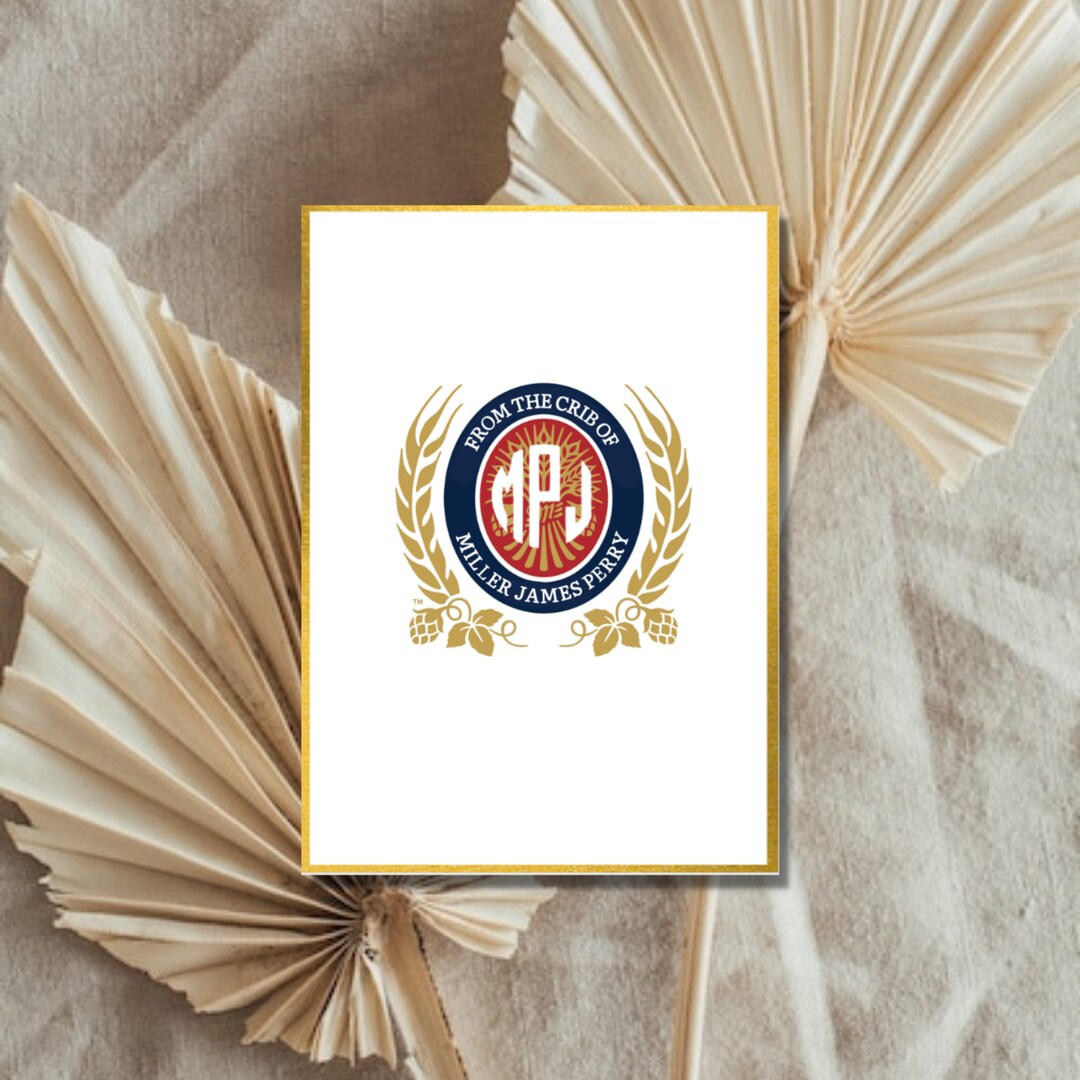 MJP Monogram Miller Lite Crest 5 X 7 Editable Template - BOTH Navy and ...