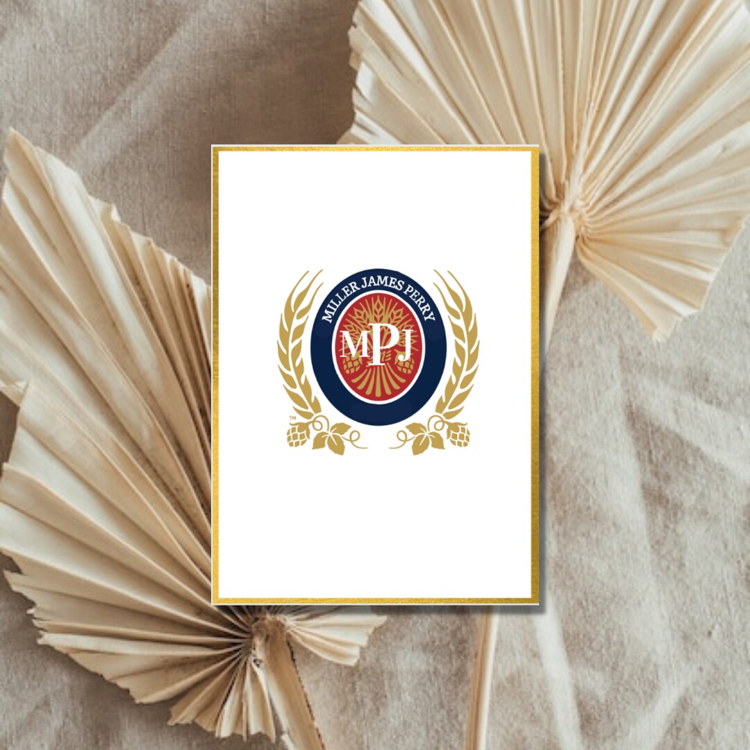 MJP Monogram Miller Lite Crest 5 X 7 Editable Template - Etsy