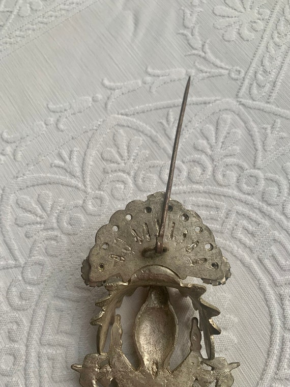 Large antique Peruvian Cloak/Tupu Pin - Gem