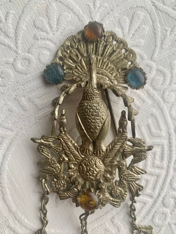 Large antique Peruvian Cloak/Tupu Pin - Gem