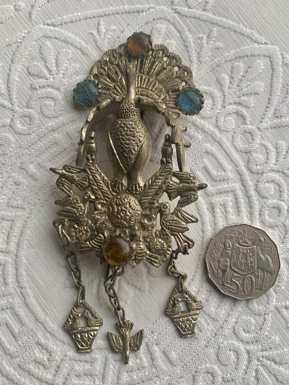 Large antique Peruvian Cloak/Tupu Pin - Gem