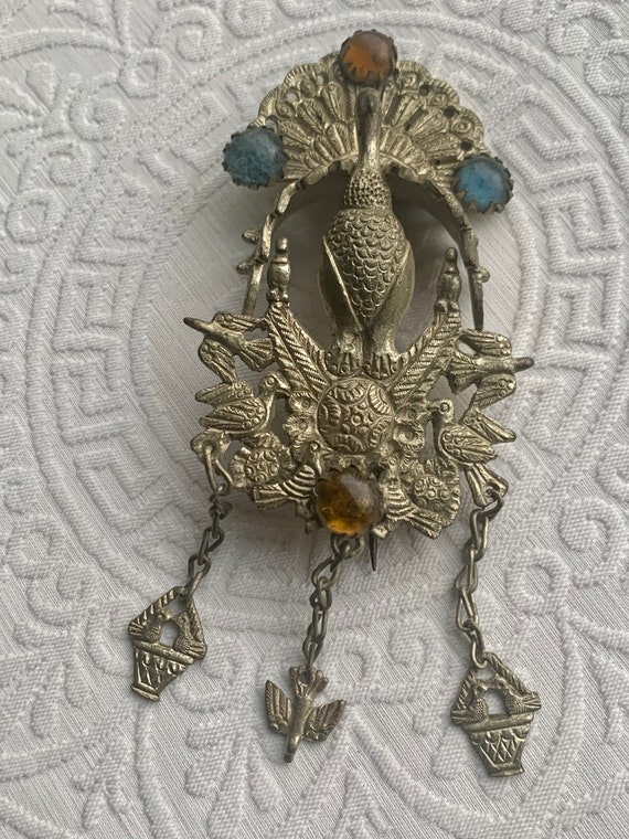 Large antique Peruvian Cloak/Tupu Pin - Gem
