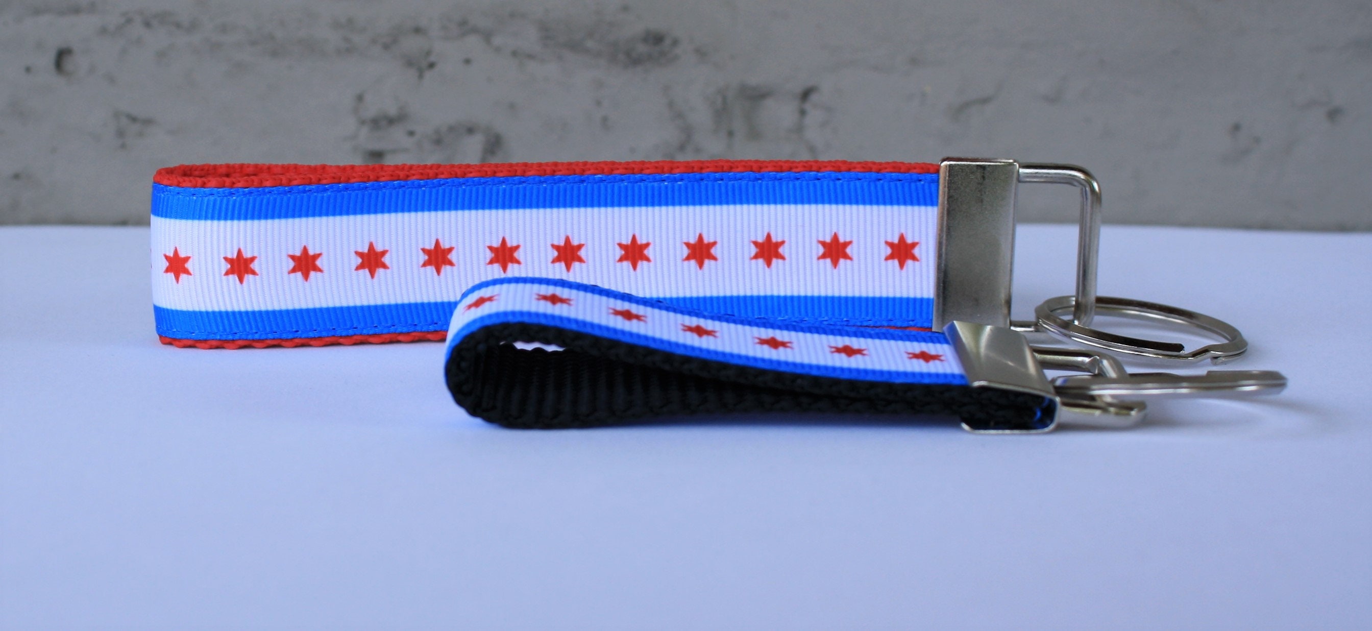 Chicago Key Fob/chicago Flag Key Chain | Etsy