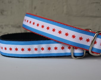 Chicago Flag Dog Collar - Small - Etsy