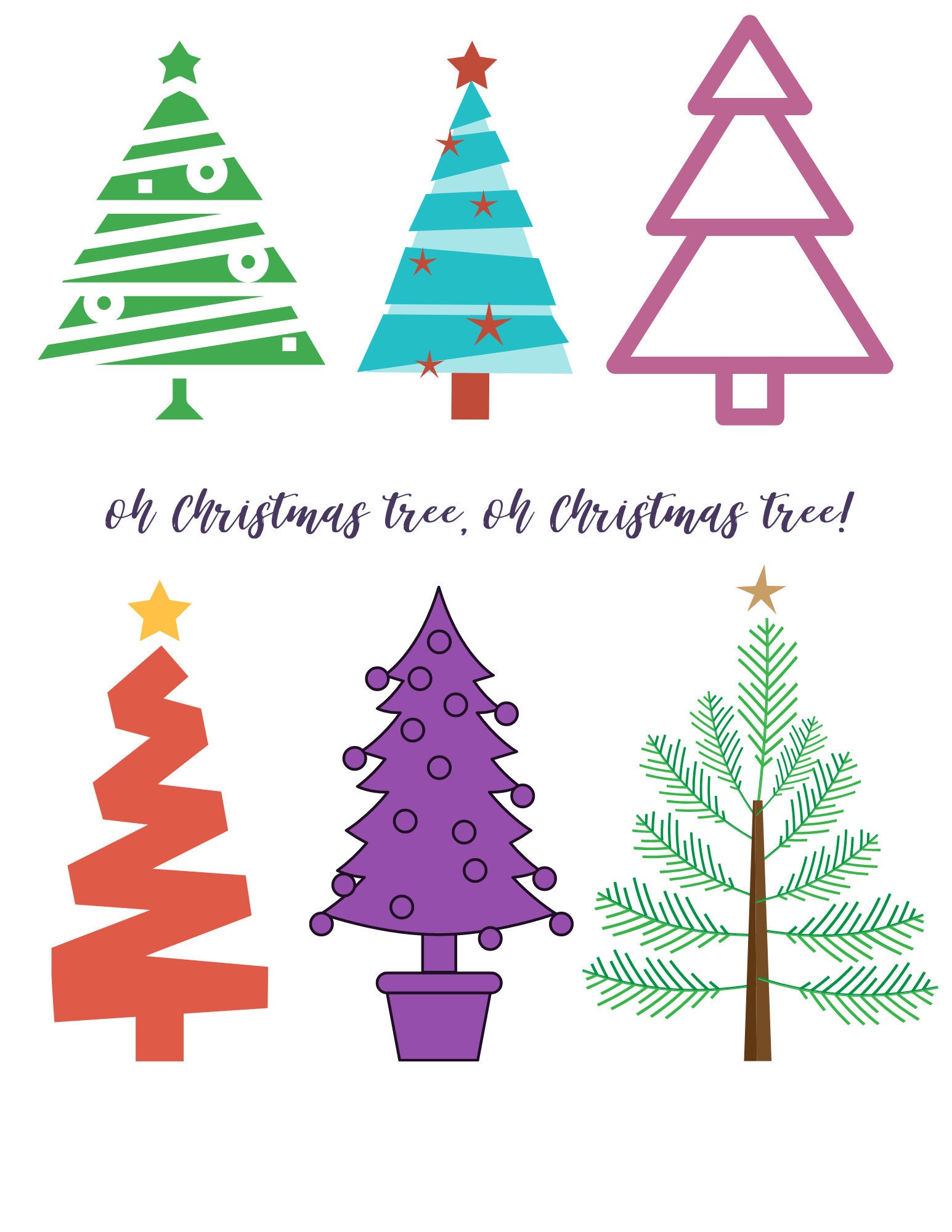 Christmas | Oh Christmas Tree | Printable | Rustic | Wall Art ...