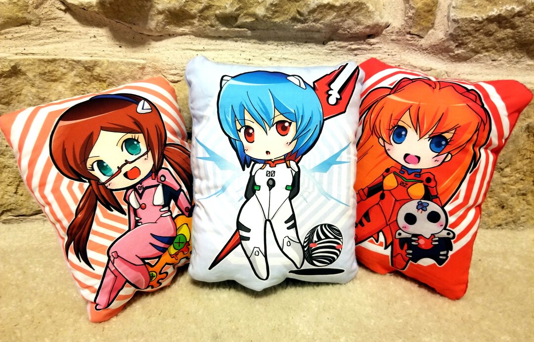 Eva Neon Genesis Evagelion Rei Mari Asuka Plushie Decorative Pillow - Etsy