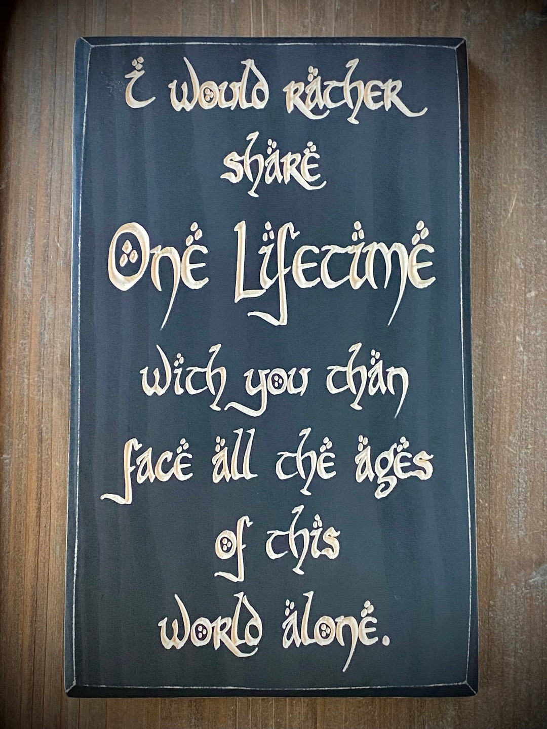 One Lifetime Engraved Solid Wood Sign/plaque. Ready to Ship! Great Gift ...