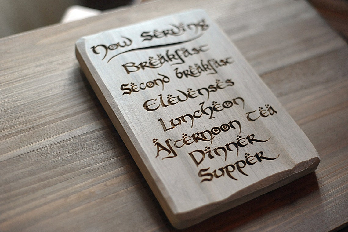 Scratch and Dent Sale Hobbit Daily Meals Sign / Plaque Solid - Etsy