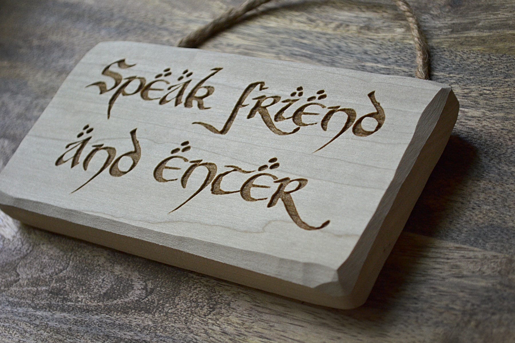 Speak Friend and Enter, Engraved Solid Wood Sign. Great Gift! - Etsy