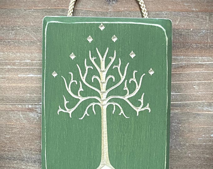 Small Tree of Gondor Engraved Solid Wood Sign/plaque. Great Gift for ...