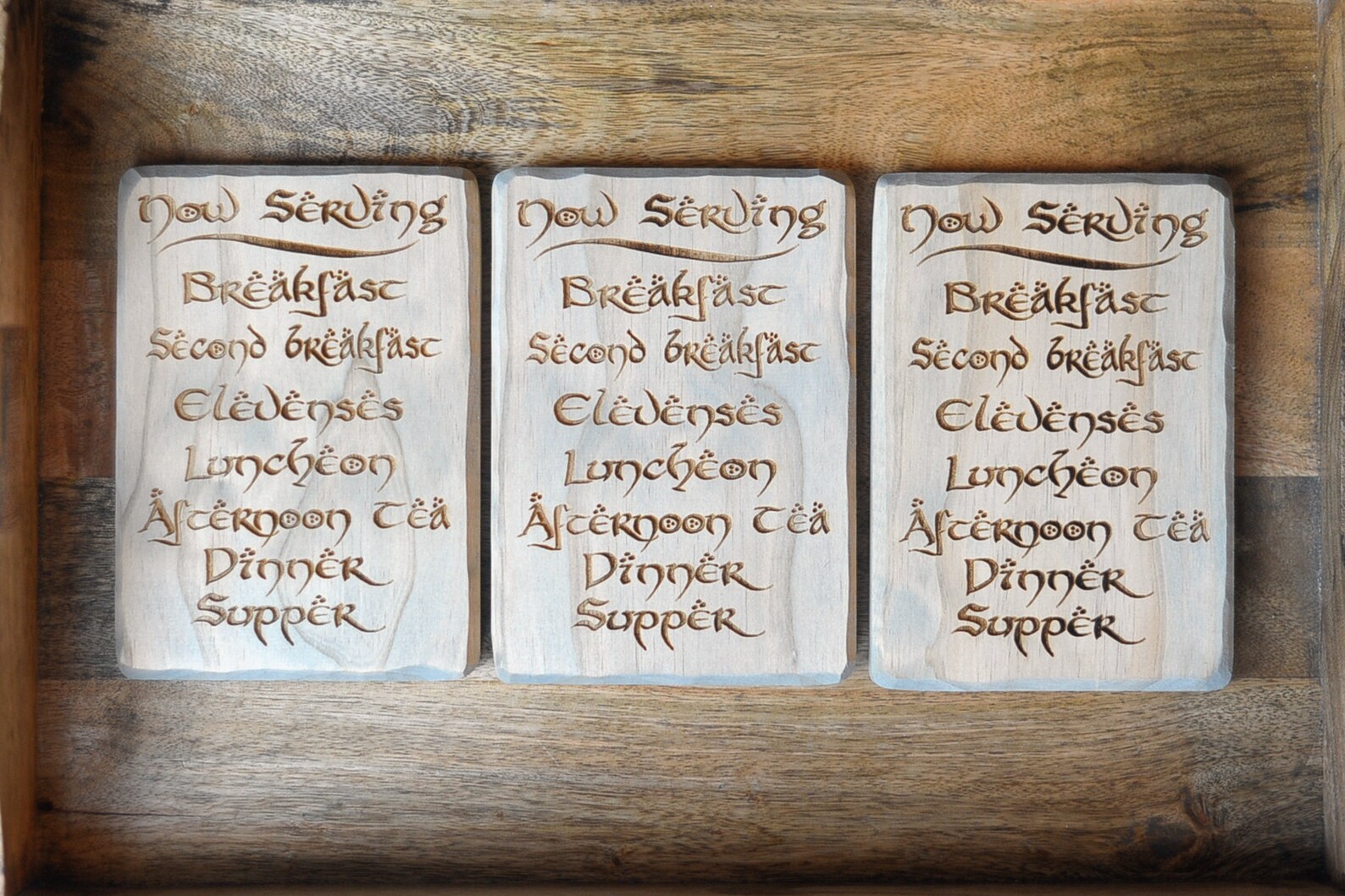 Scratch and Dent Sale Hobbit Daily Meals Sign / Plaque Solid - Etsy