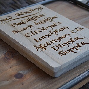 Scratch and Dent Sale!! Hobbit Daily Meals Sign / Plaque Solid Wood ...