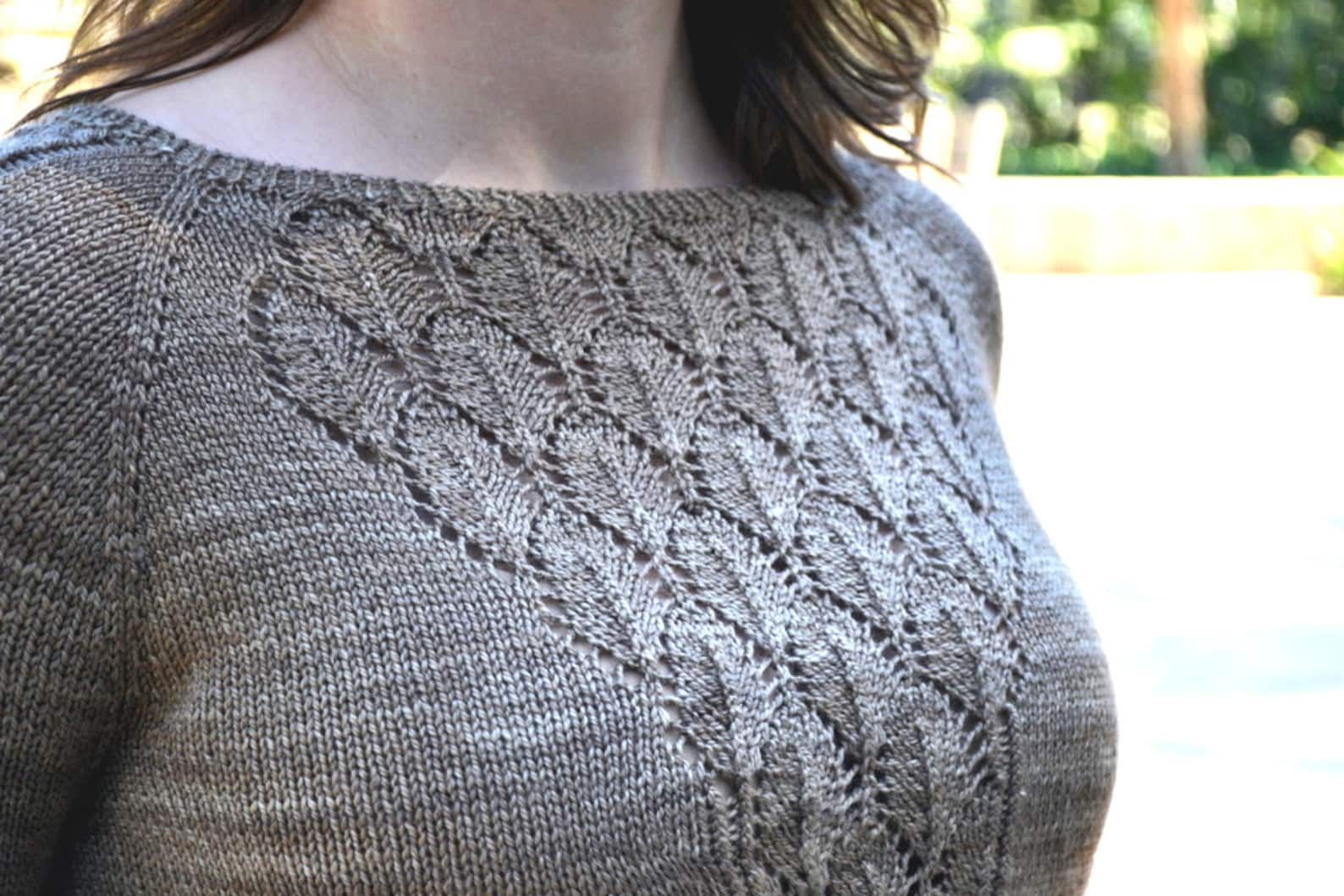 INSTANT DOWNLOAD PDF Knitting Pattern for Women's Lace Sweater Jumper ...