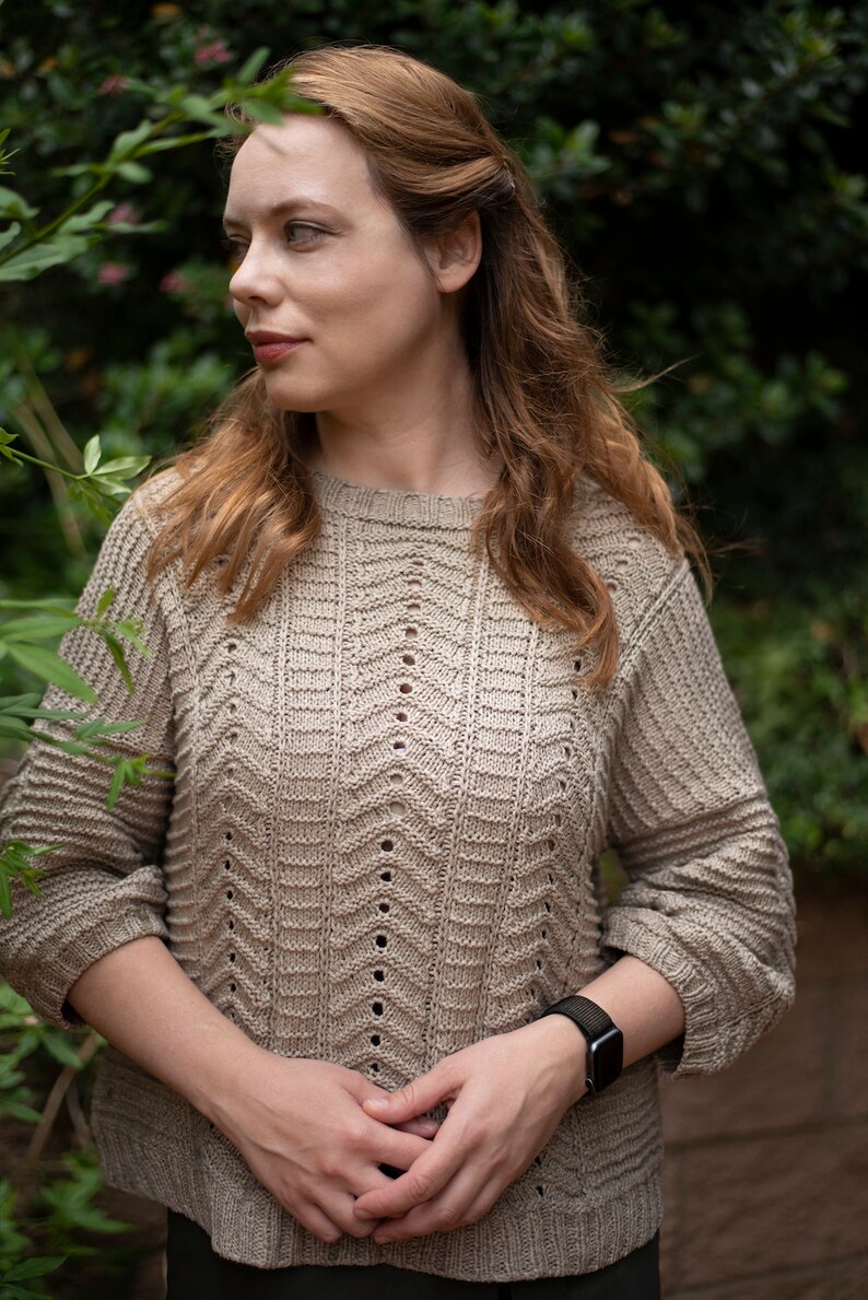 INSTANT DOWNLOAD PDF Knitting Pattern for Women's Sweater Top With Rib ...