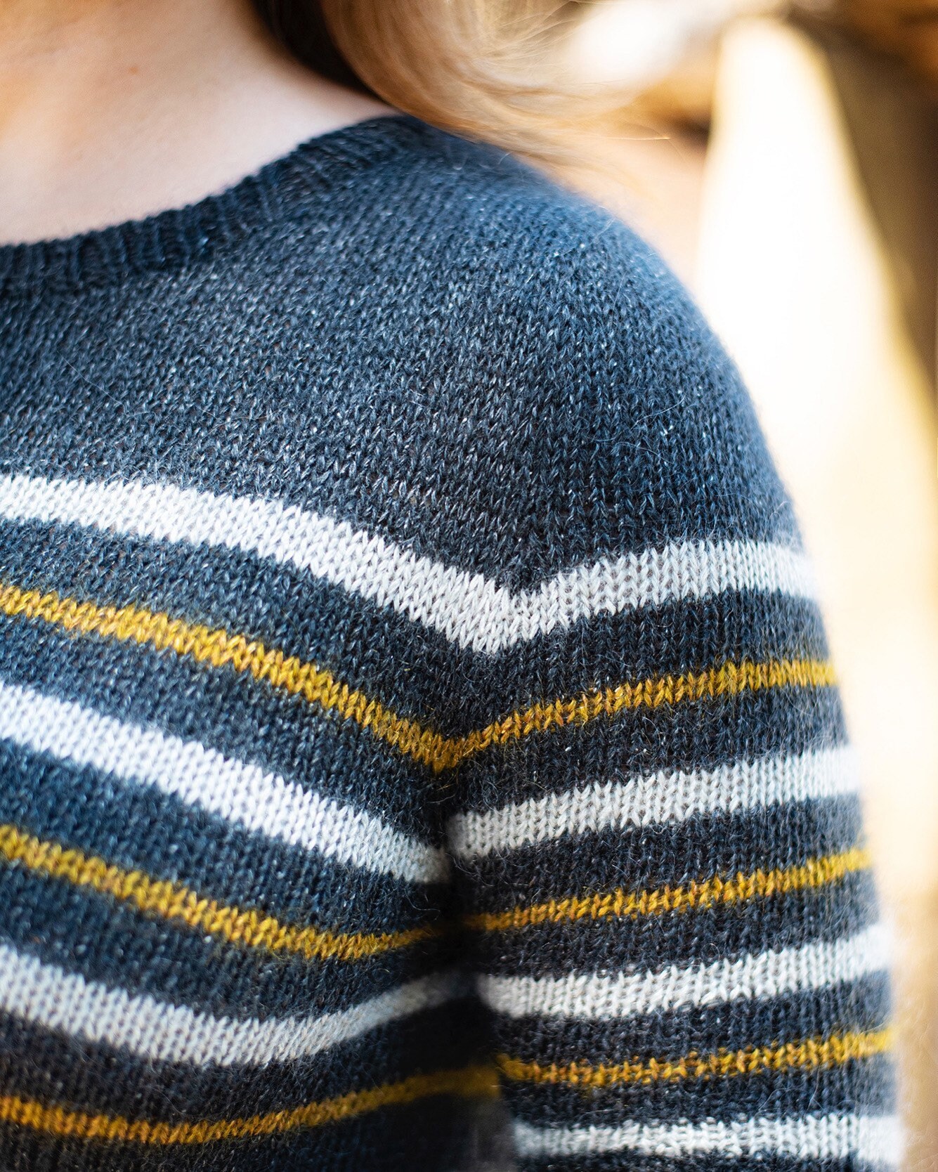 INSTANT DOWNLOAD PDF Knitting Pattern for Women's Striped Sweater With ...