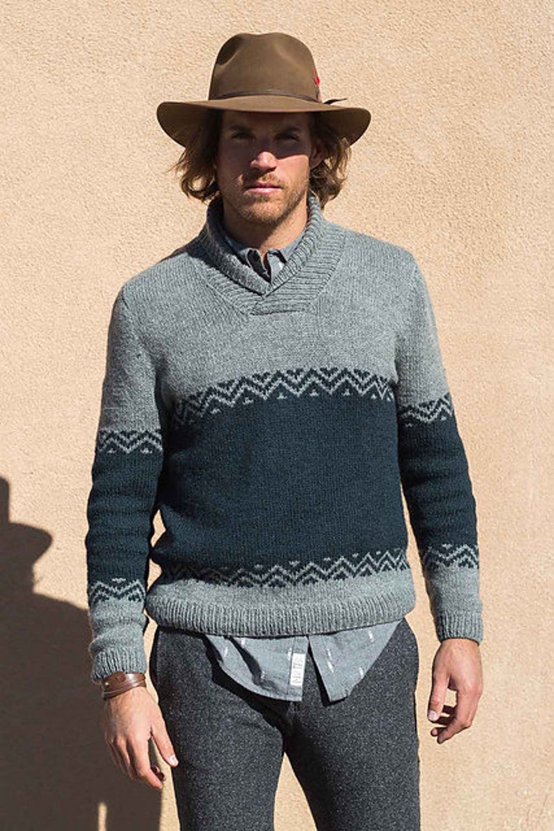 INSTANT DOWNLOAD PDF Knitting Pattern for Men's Sweater Pullover Men ...