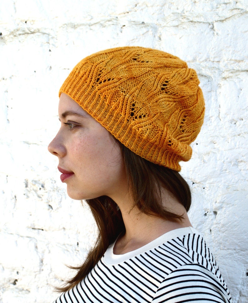 INSTANT DOWNLOAD PDF Knitting Pattern for Women's Lace Hat, Lace ...