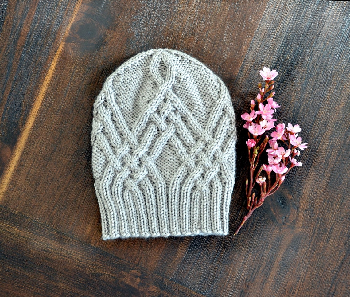 INSTANT DOWNLOAD PDF Knitting Pattern for Women's Aran Hat With Cables ...