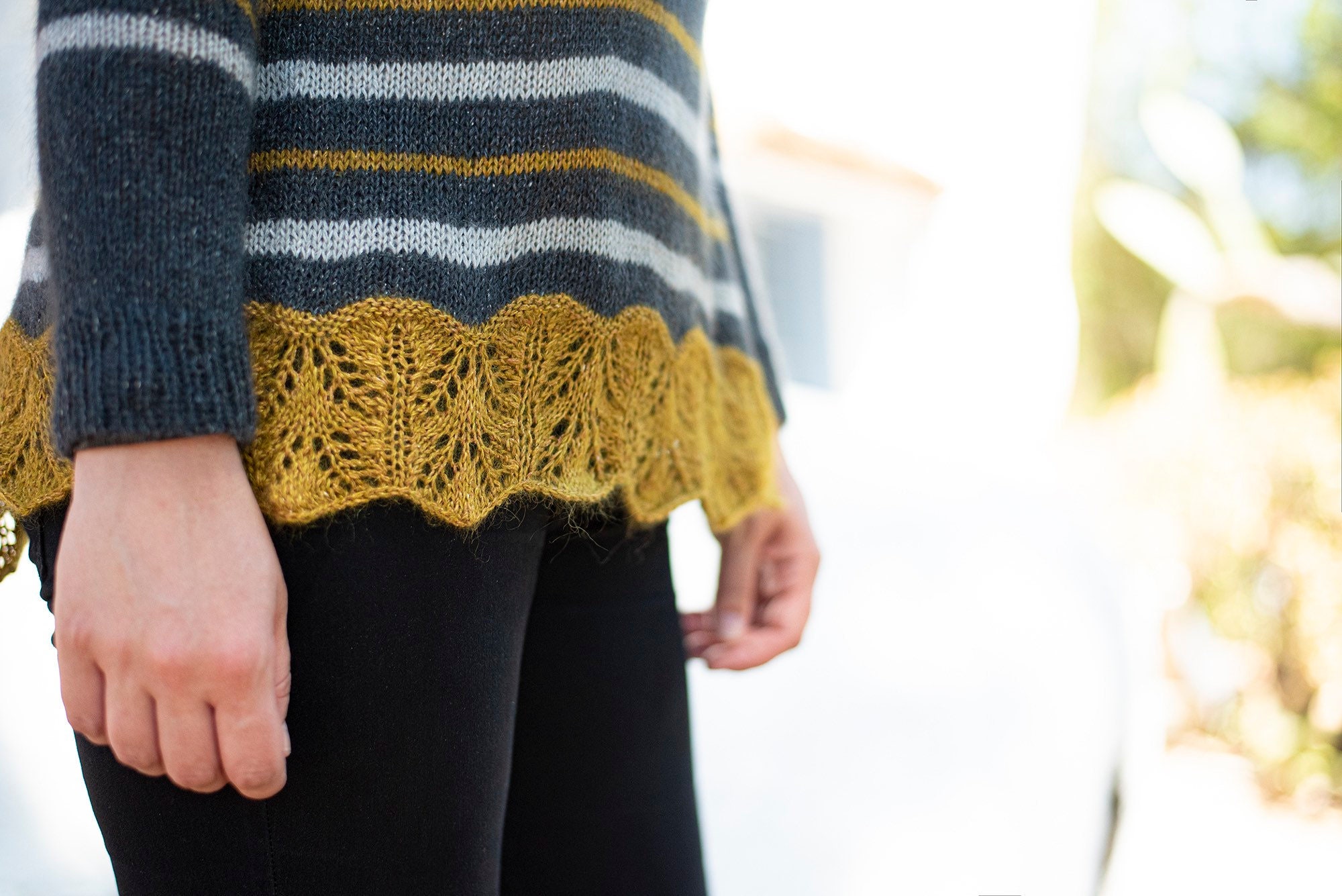 INSTANT DOWNLOAD PDF Knitting Pattern for Women's Striped Sweater With ...