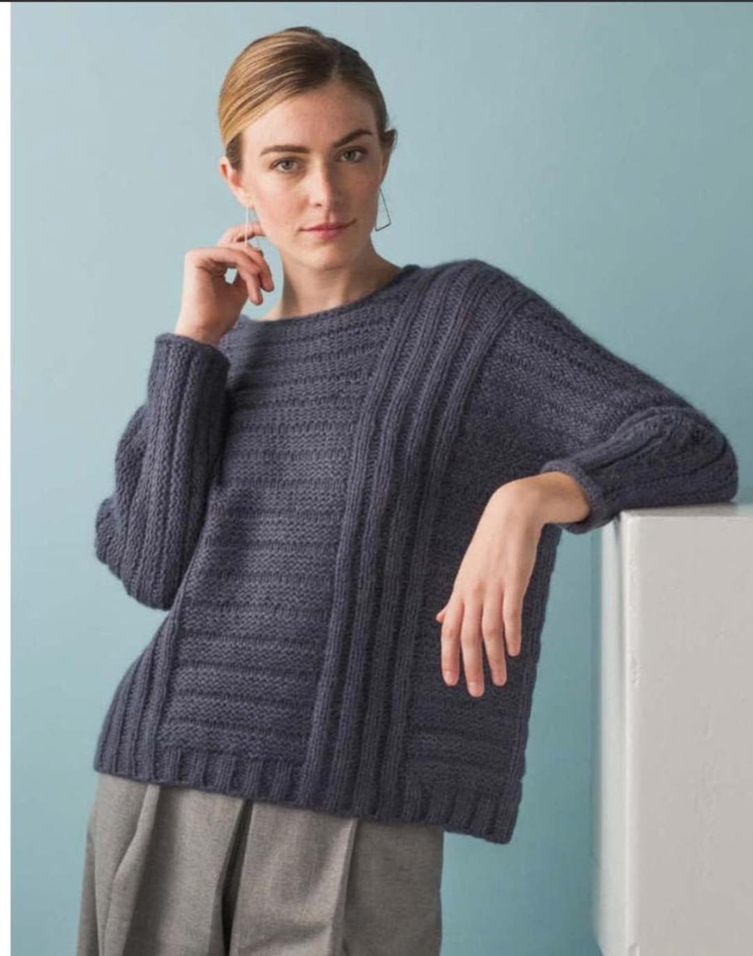 INSTANT DOWNLOAD PDF Knitting Pattern for Women's Sweater Pullover ...