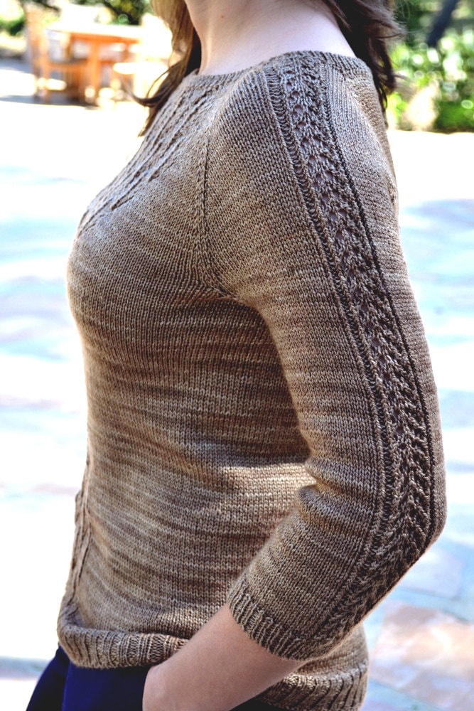 INSTANT DOWNLOAD PDF Knitting Pattern for Women's Lace Sweater Jumper ...