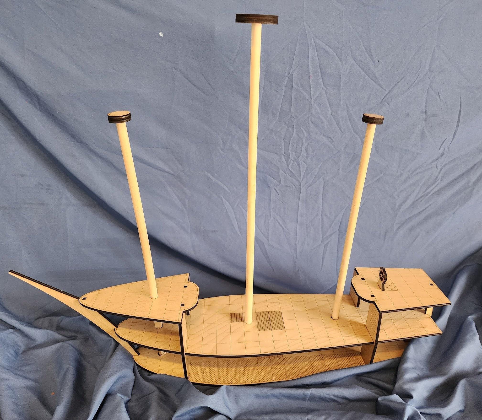 Collapsible, Dimensioned Galleass | Enriching TTRPG Interactive Boat ...