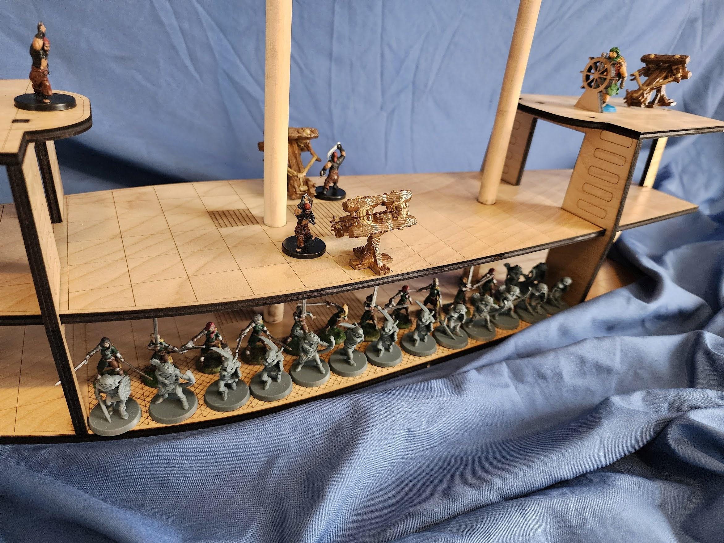 Collapsible, Dimensioned Galleass | Enriching TTRPG Interactive Boat ...