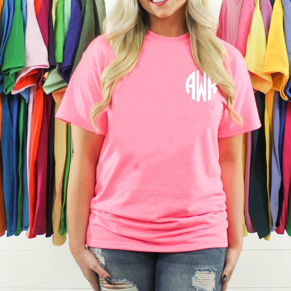 Monogram Tshirt - Etsy