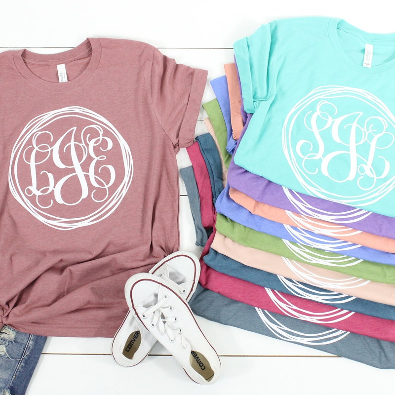 Monogram Tee - Etsy