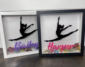 Personalized Dance Shadow Box Competition Pin Holder Display Case Dance ...