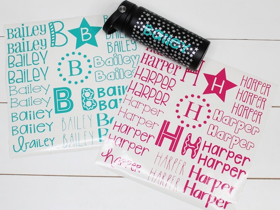 12 X 12 Inch Sheet of Vinyl Decals 20 Names 5 First - Etsy