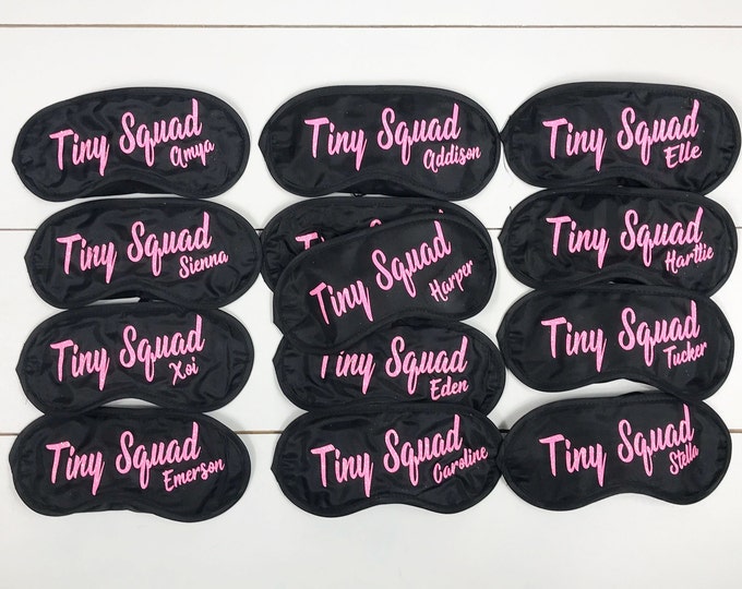 Personalized Sleep Masks Great for Dance Parties Cheer - Etsy