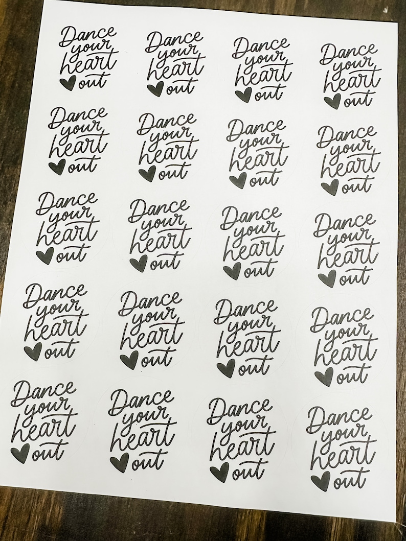 Dance Your Heart Out Stickers | Dance Labels | Dance Stickers | 2 Inch ...