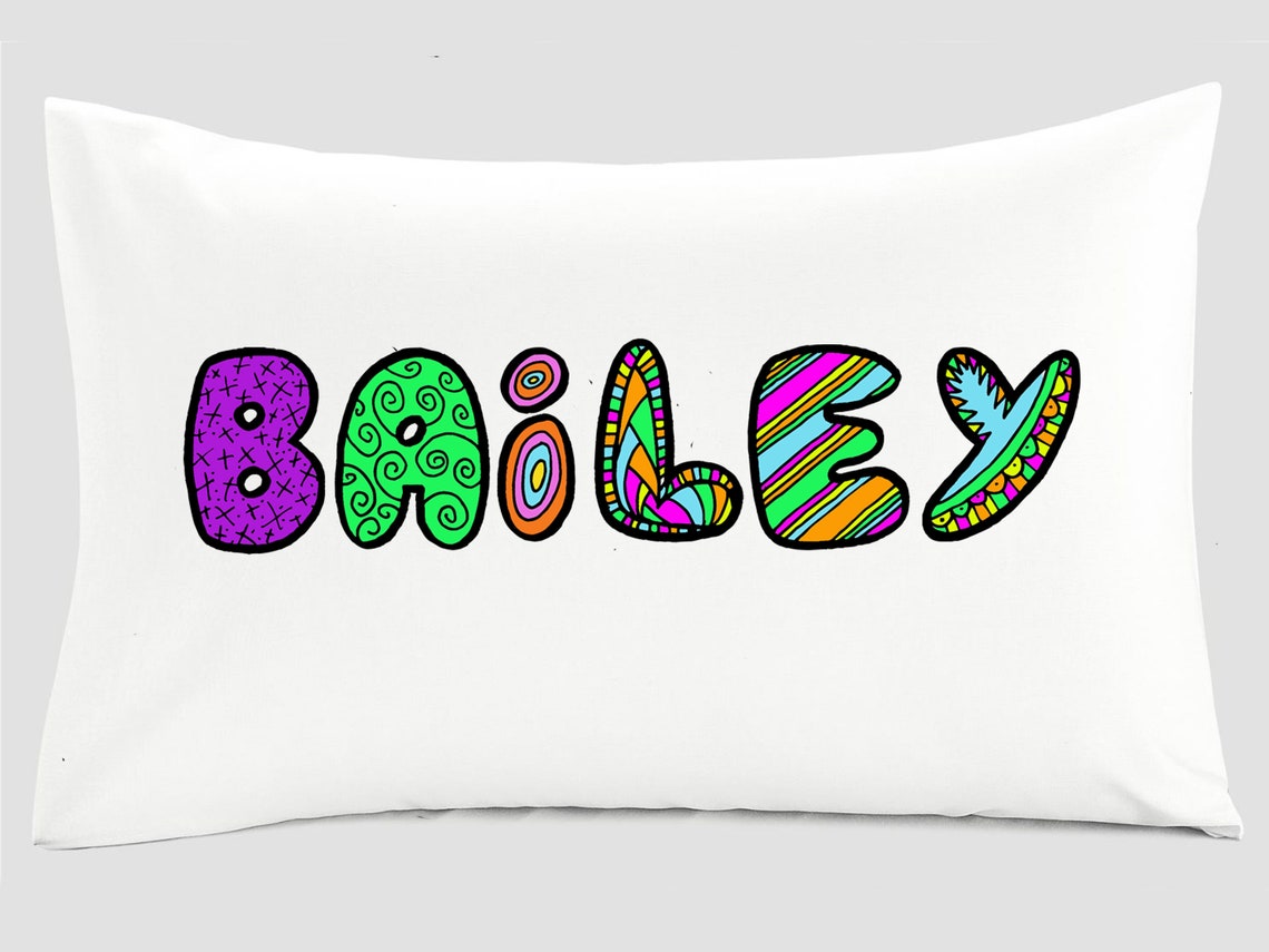 Color Me Personalized Pillow Case Slumber Party Sleepover | Etsy