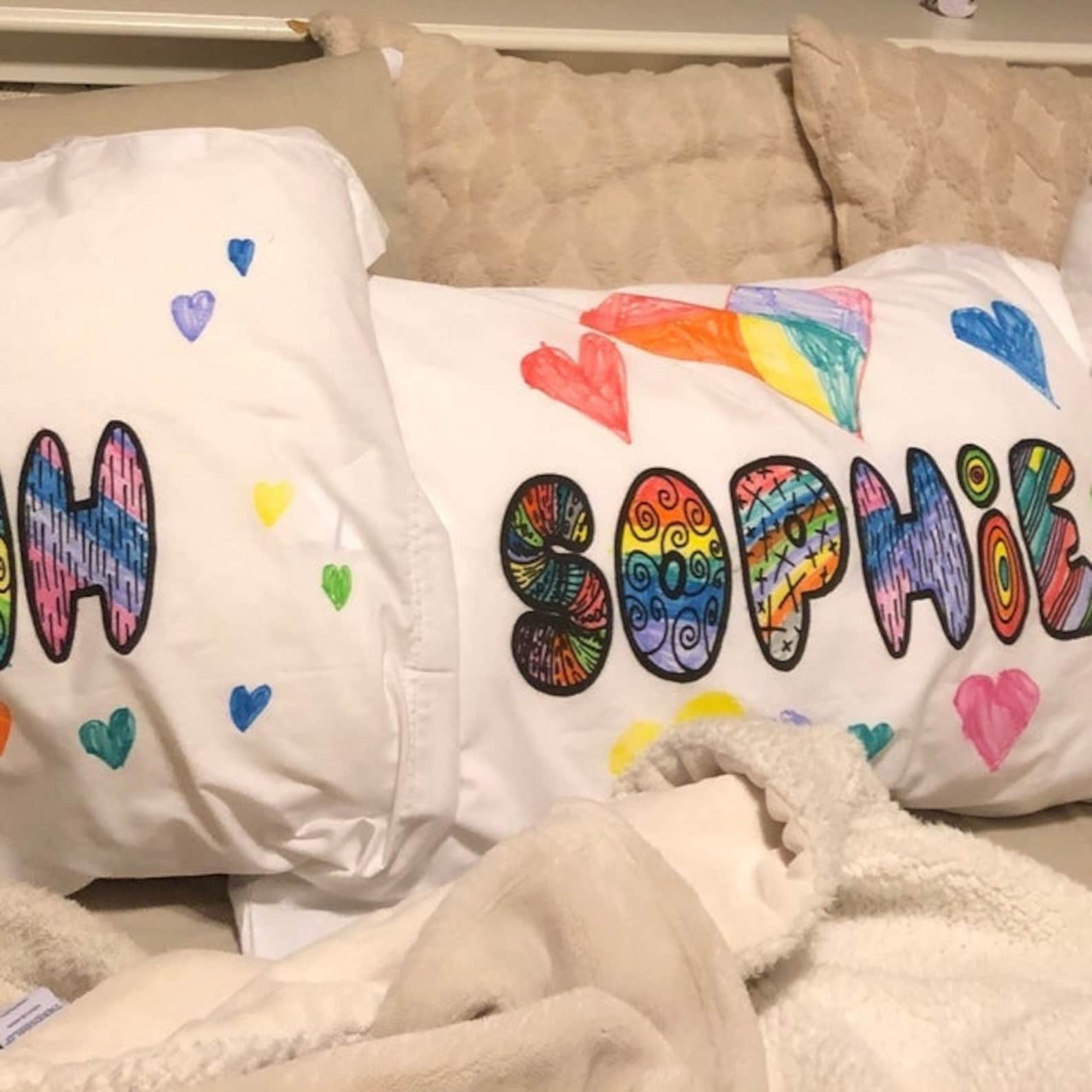 Color Me Personalized Pillow Case Slumber Party Sleepover - Etsy