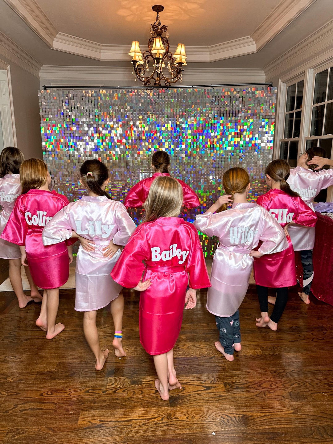 Custom Spa Birthday Party Robes, Custom Kids Satin Robes, Sleepover ...