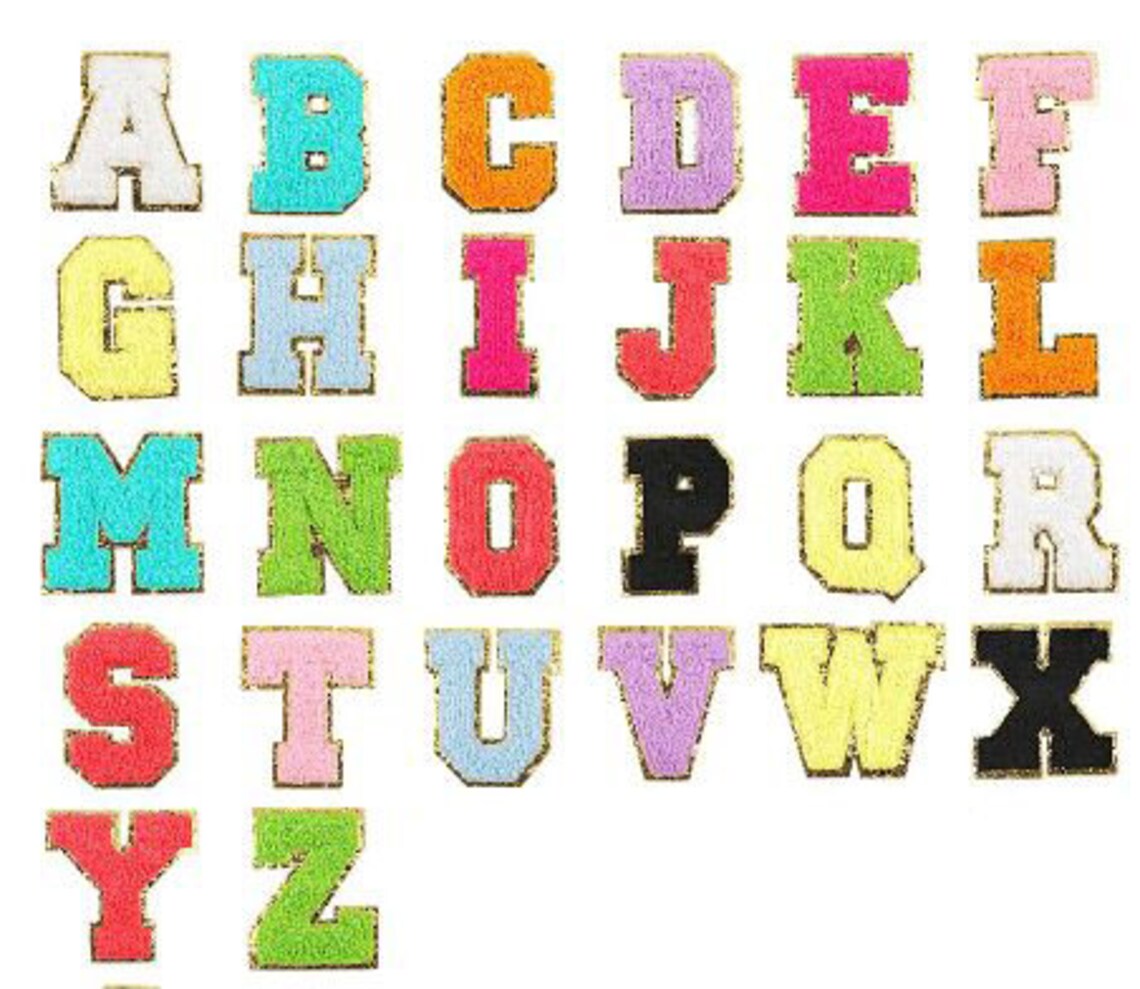 3 Inch Chenille Patch,chenille Letters Patch, Iron on Patch, Iron on ...