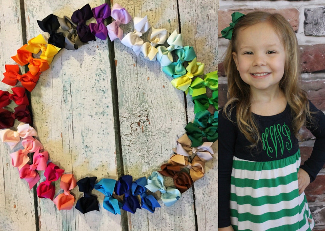 10% OFF!! 3-inch Bows - Set of 32 - Bow Clips, Alligator Clips, Girl ...