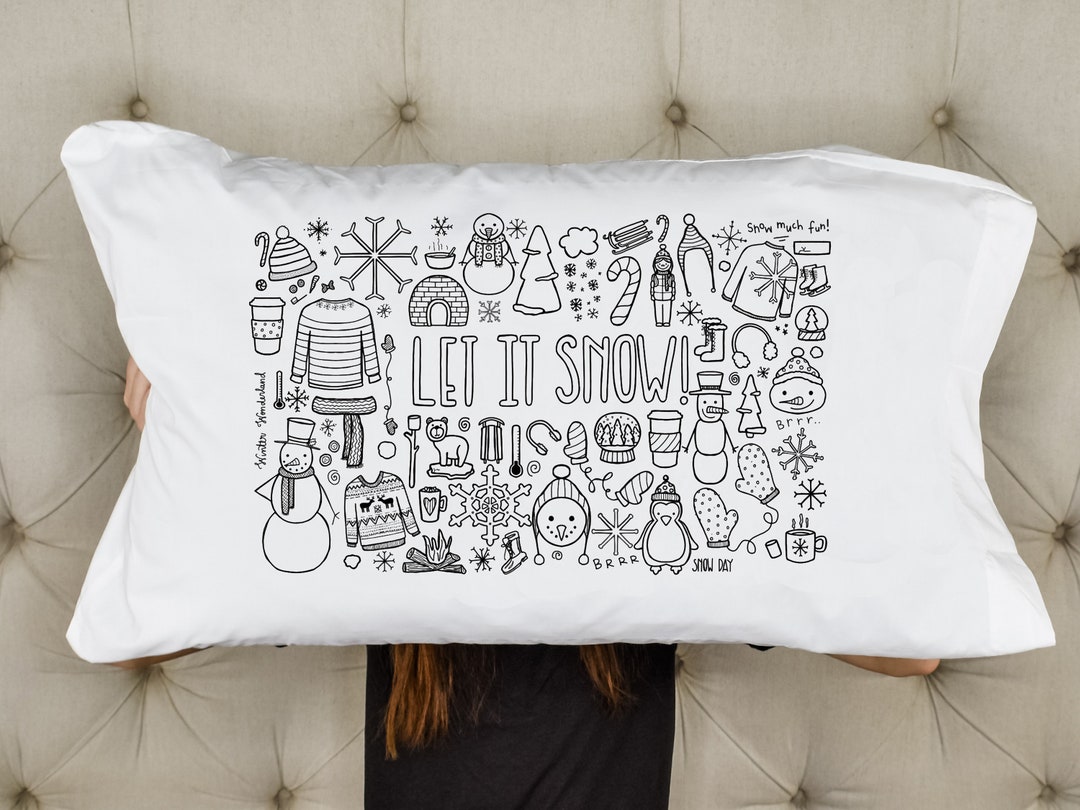 Color Me Let It Snow Pillow Case | Slumber Party | Sleepover Gifts ...