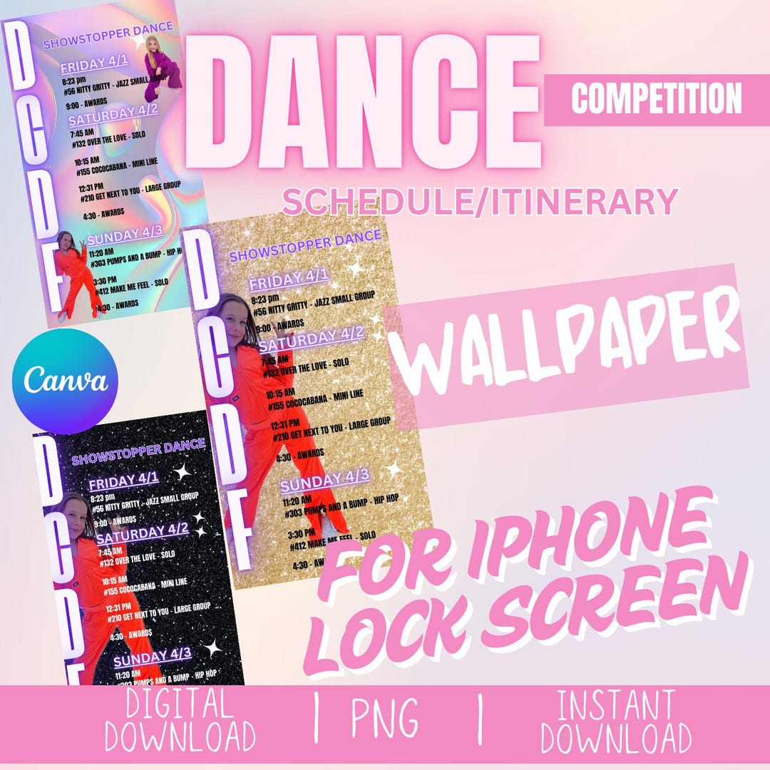 Dance Competition Schedule Template Convention Competition Schedule ...