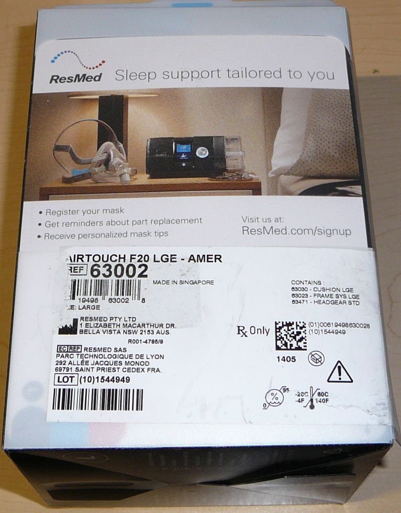 Resmed Airtouch F20 Large Full Face Mask 63002 - Etsy