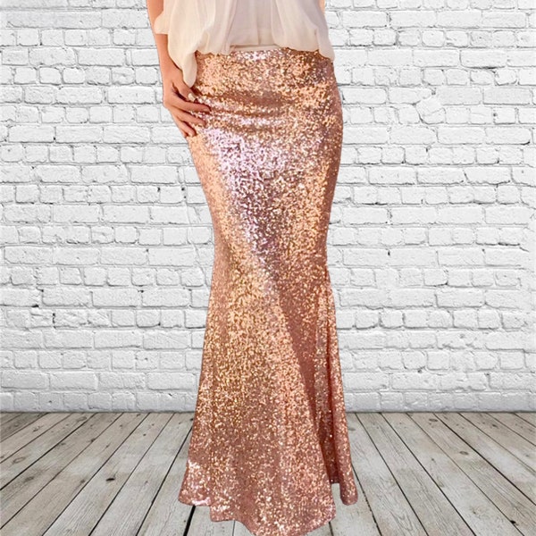 Sequin Maxi Skirt - Etsy