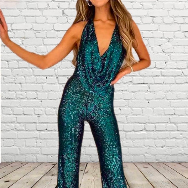 70s Disco Jumpsuit - Etsy